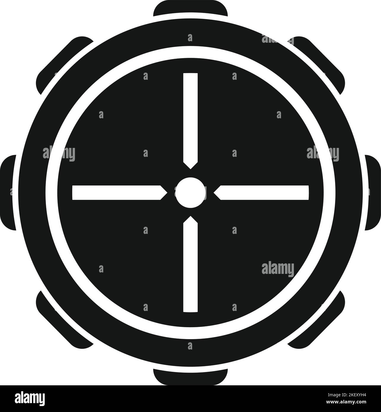 Telescopic cross icon simple vector. Rifle scope. Sight target Stock ...