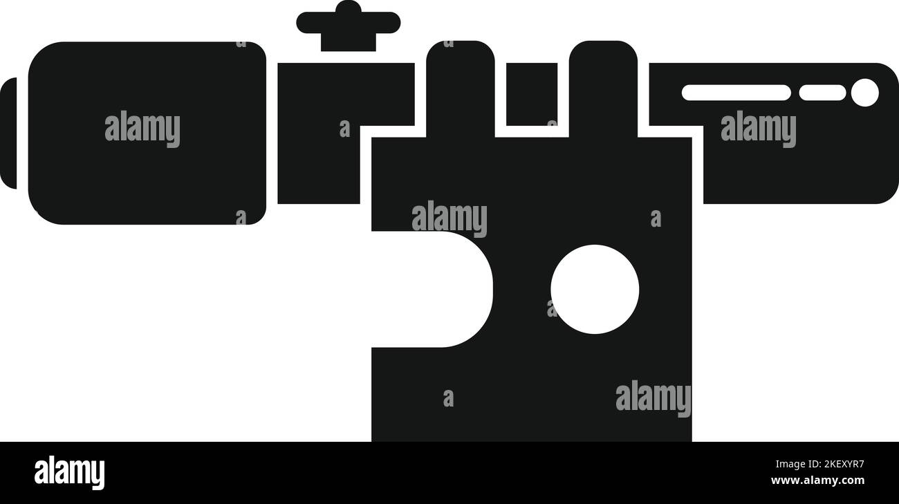 Sniper telescopic sight icon simple vector. Rifle gun. Scope target ...