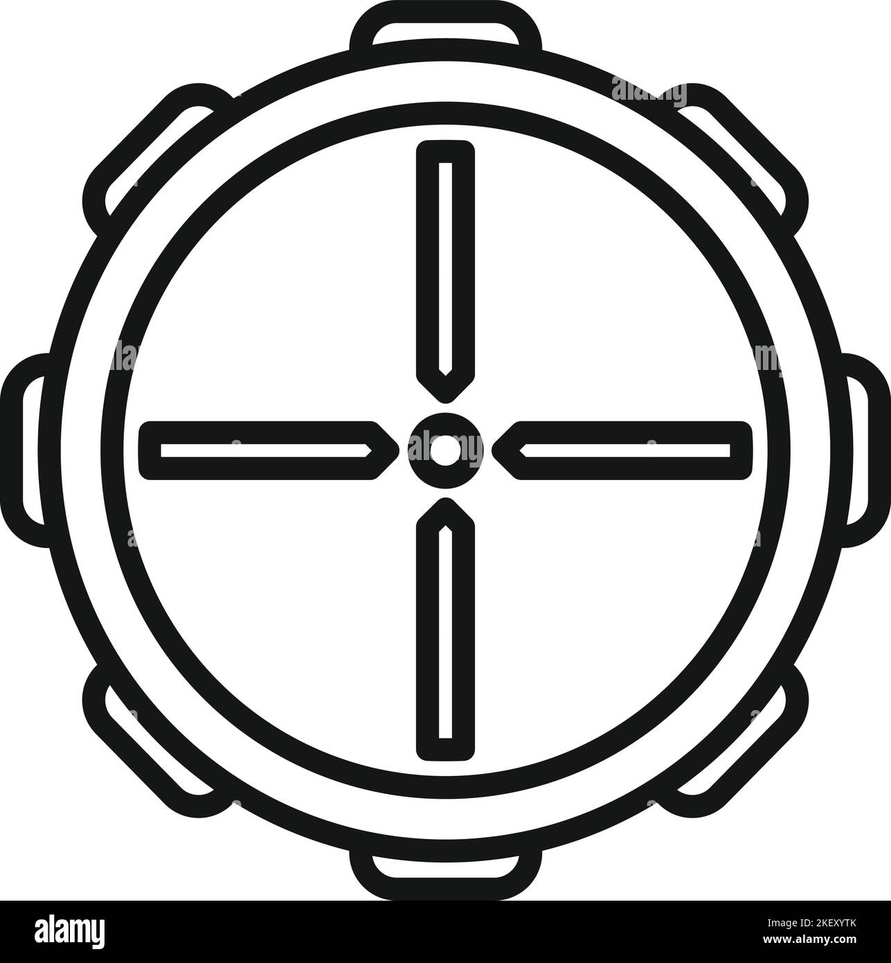 Gun scope icon outline vector. Rifle sight. Cross telescope Stock ...