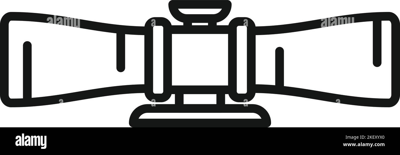 Cross telescopic icon outline vector. Circle sight. Sniper rifle Stock ...