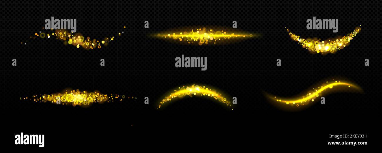 Gold glitter trail on transparent hi-res stock photography and images ...