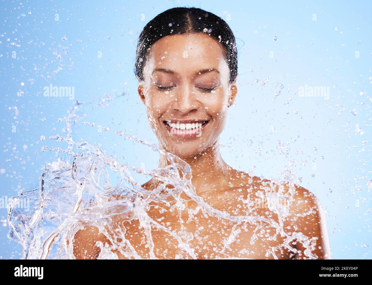 Woman in shower washing hi-res stock photography and images - Alamy