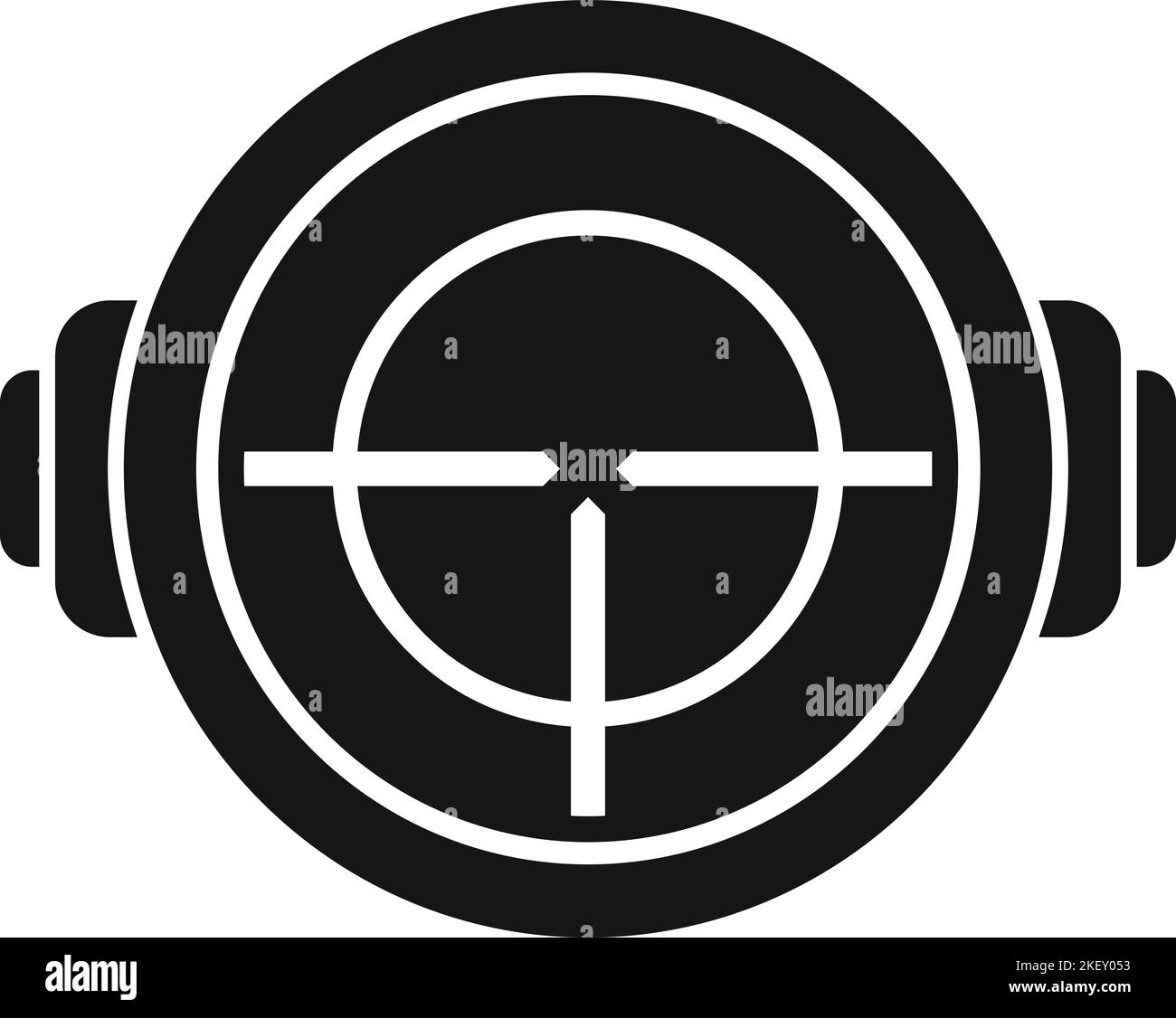 Sniper target icon simple vector. Cross sight. Mark range Stock Vector ...