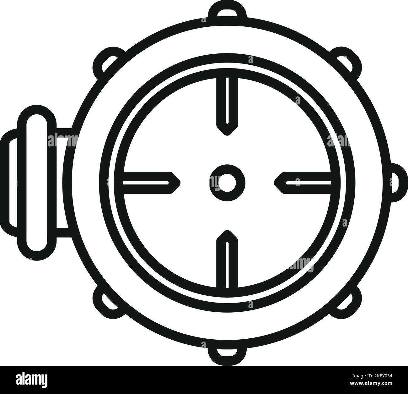 Target scope icon outline vector. Rifle gun. Cross eye Stock Vector ...