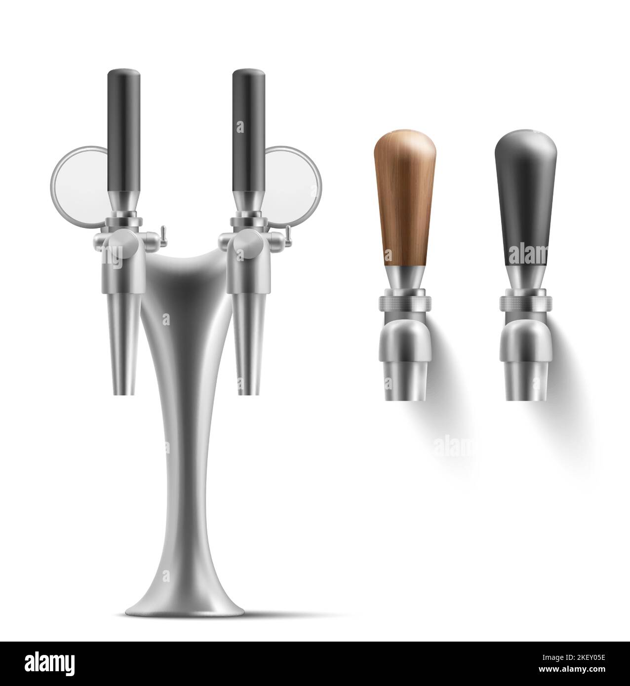 Beer taps with shiny background Stock Vector Images - Alamy