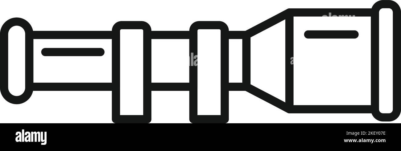 Cross scope icon outline vector. Rifle gun. Sniper military Stock ...