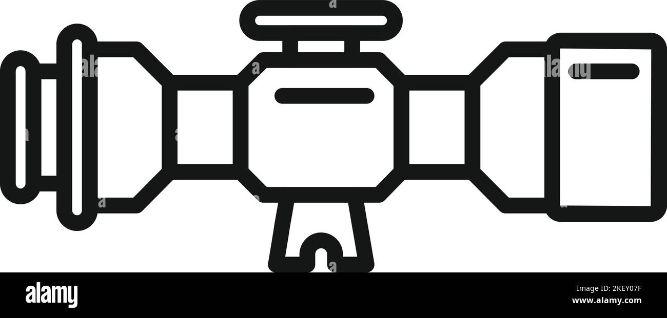 Crosshair scope icon outline vector. Rifle sight. Cross texture Stock ...