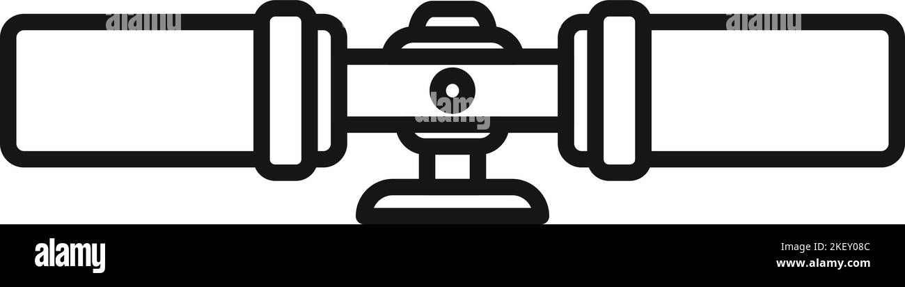 Metal scope icon outline vector. Rifle target. Military weapon Stock ...