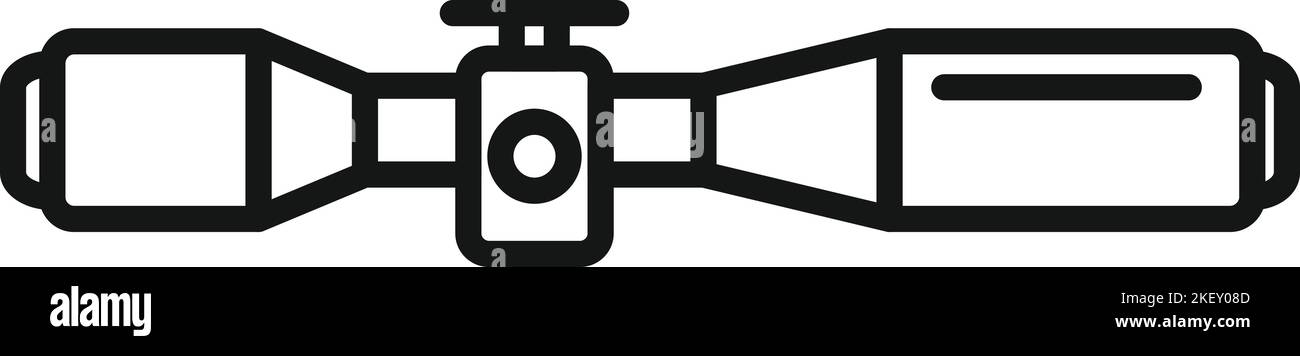 Weapon sight icon outline vector. Rifle cross. Telescope sniper Stock ...
