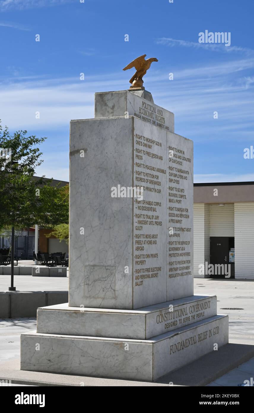 SANTA ANA, CALIFORNIA - 11 NOV 2022: The Bill of Rights Freedom ...