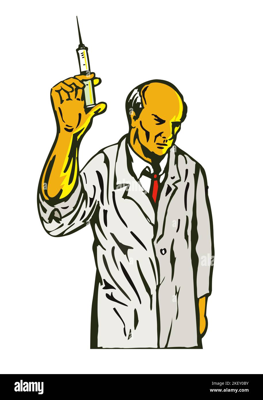 Mad doctor syringe hi-res stock photography and images - Alamy