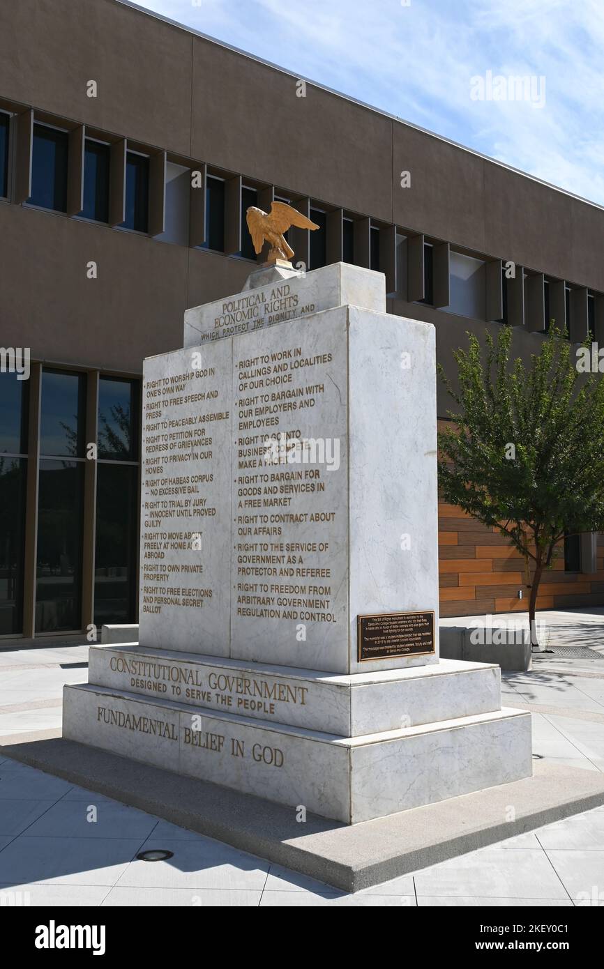 SANTA ANA, CALIFORNIA - 11 NOV 2022: The Bill of Rights Freedom ...
