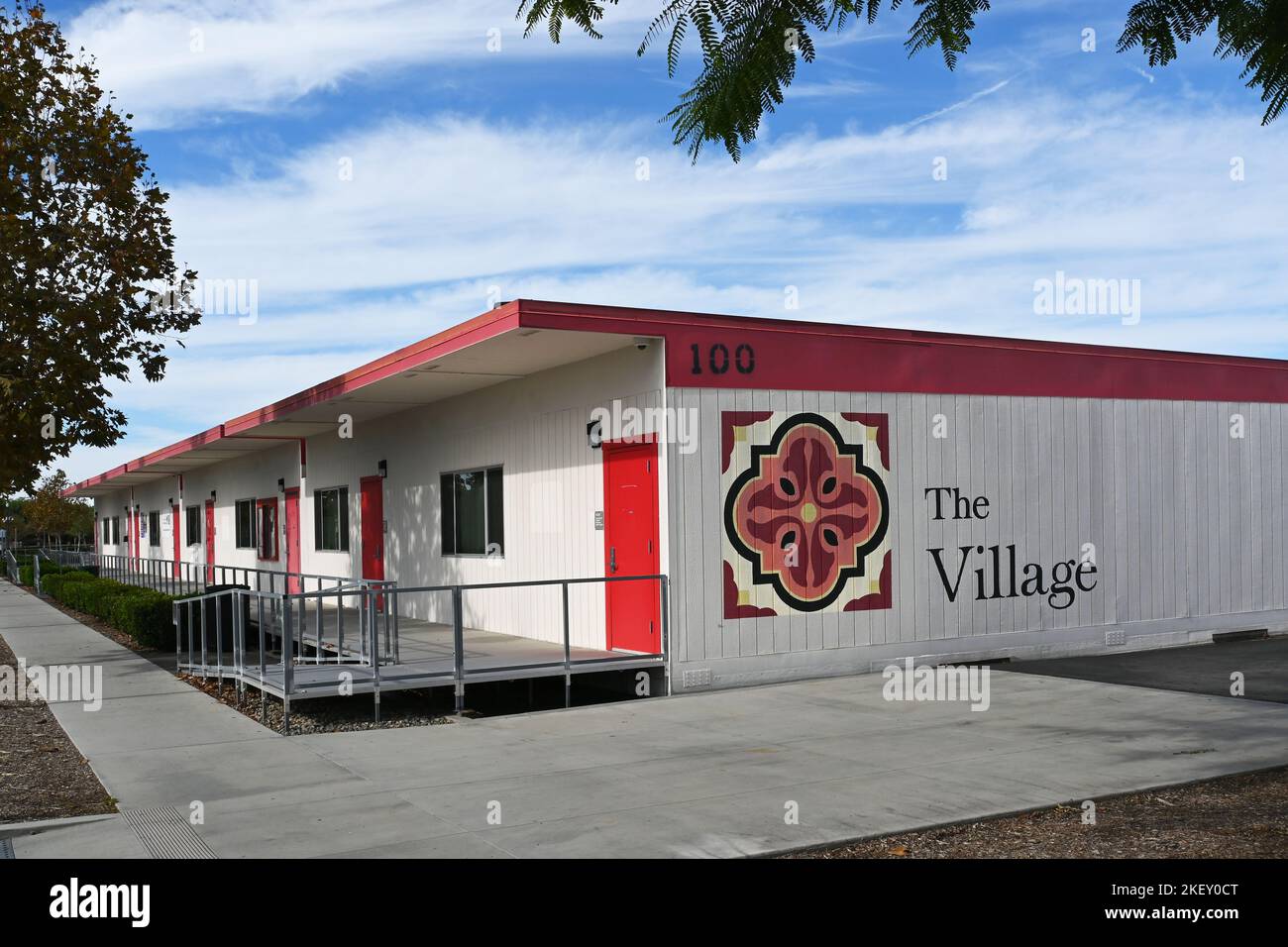SANTA ANA, CALIFORNIA - 11 NOV 2022: The Village on the Campus of Santa ...
