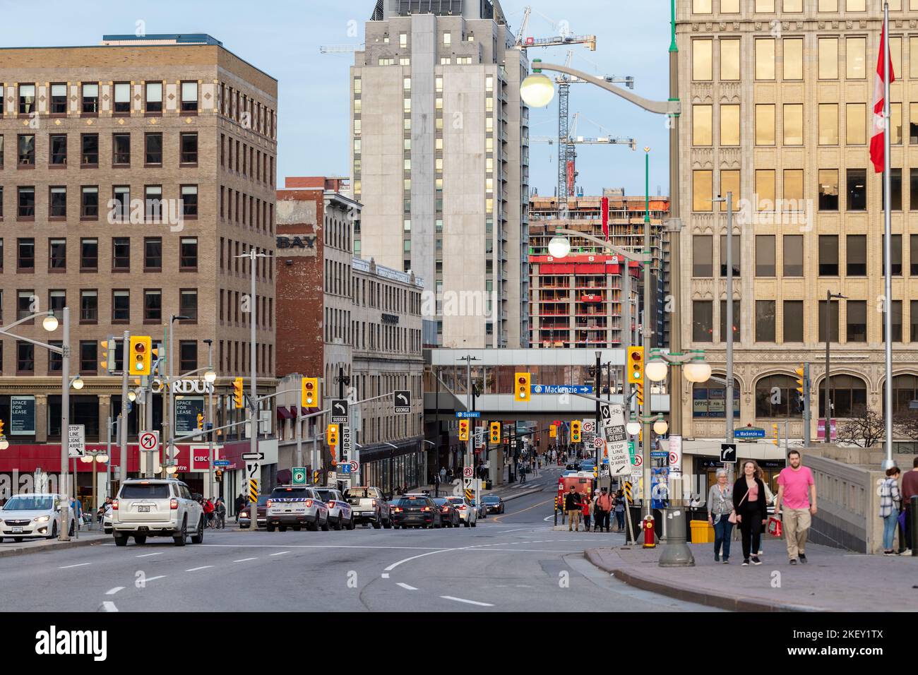Ottawa, Canada - November 5, 2022: Busy Rideau street in downtown ...