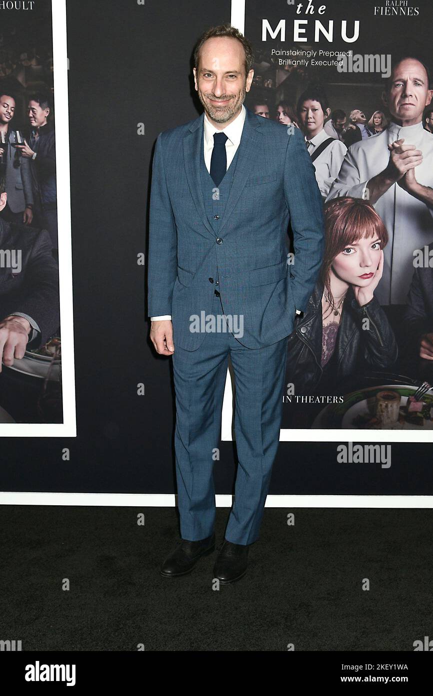 Peter Grosz attends the New York Premiere of "The Menu" on November 14 ...