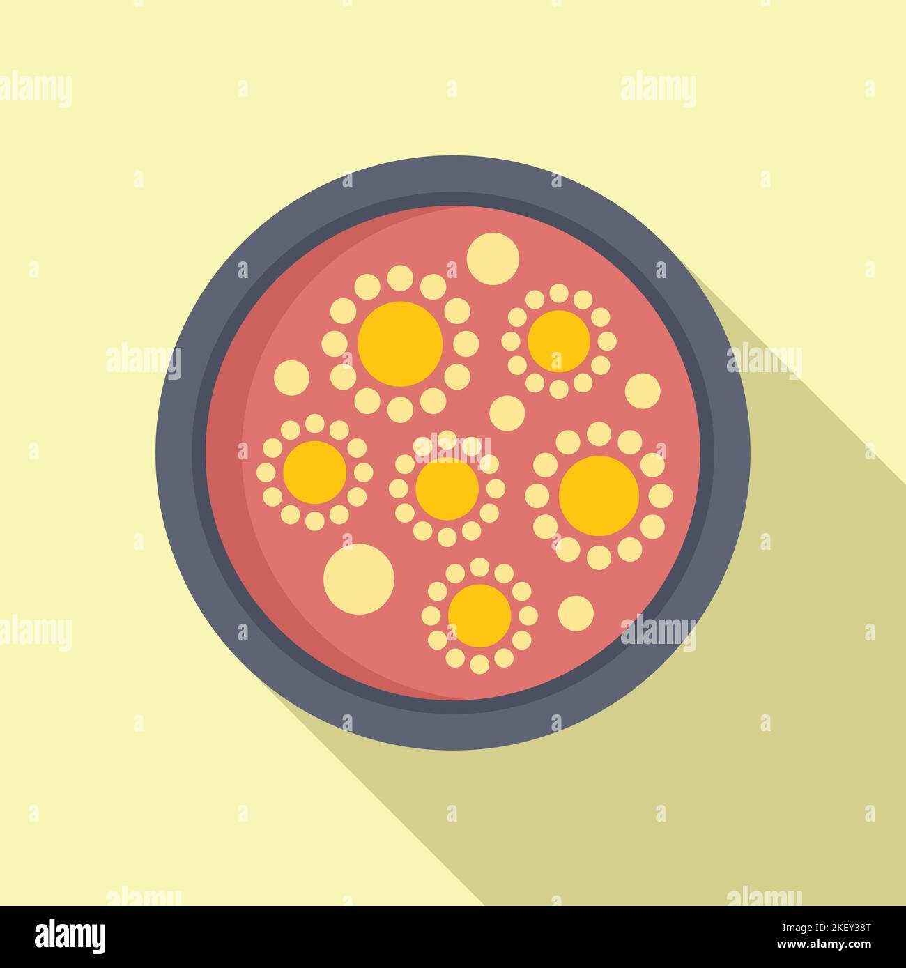 Microbiology icon flat vector. Petri dish. Cell medicine Stock Vector ...