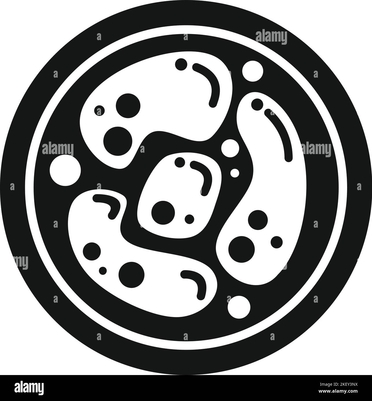 Biology petri dish icon simple vector. Health cell. Science experiment ...