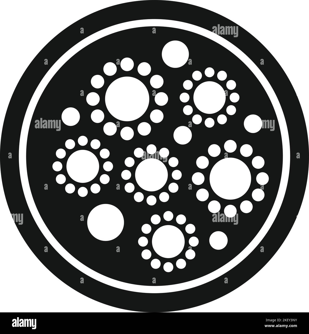 Mold petri dish icon simple vector. Medicine cell. Micro virus Stock ...