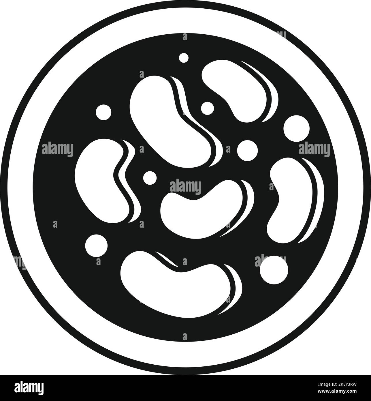 Micro bacteria icon simple vector. Petri dish. Medical virus Stock ...