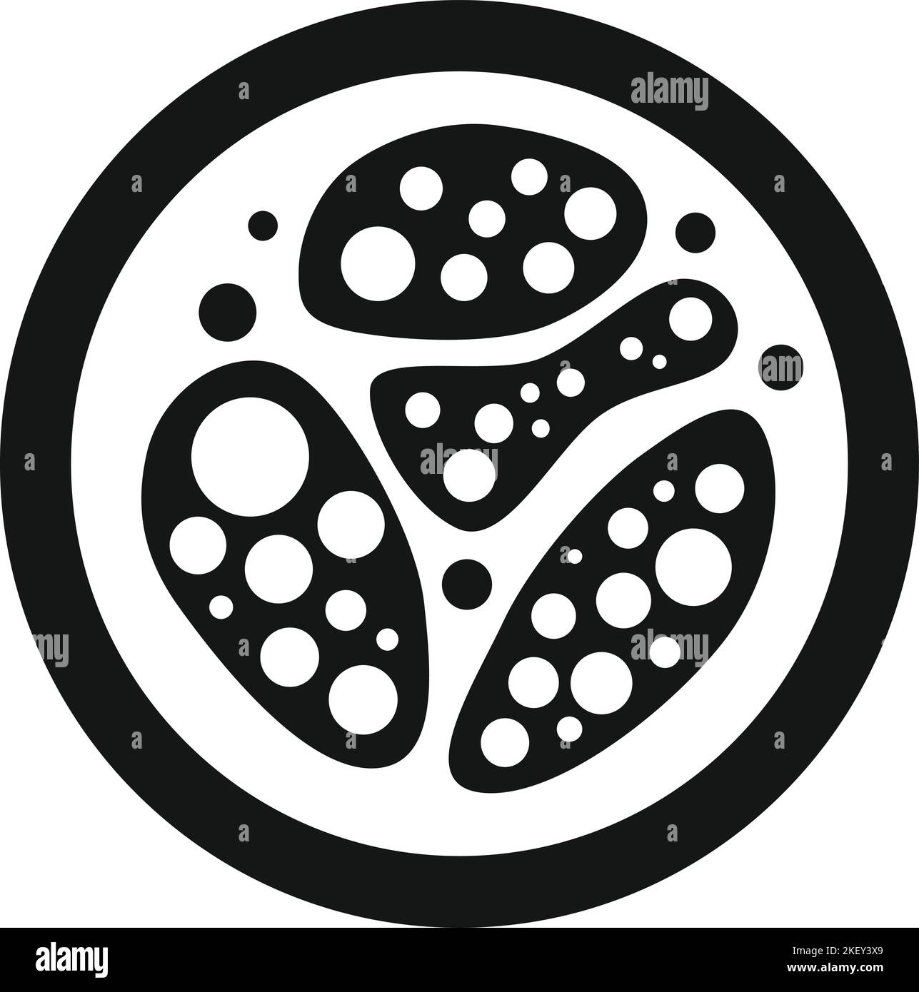 Bacillus icon simple vector. Petri dish. Medical virus Stock Vector ...