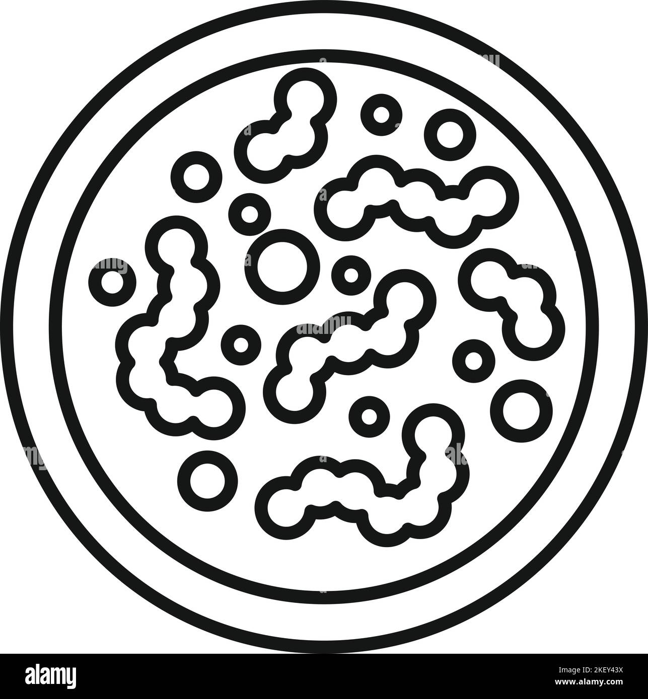 Probiotic icon outline vector. Cell dish. Medicine health Stock Vector ...