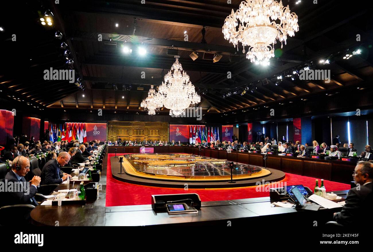 World leaders take part in the first working session at the G20 leaders ...