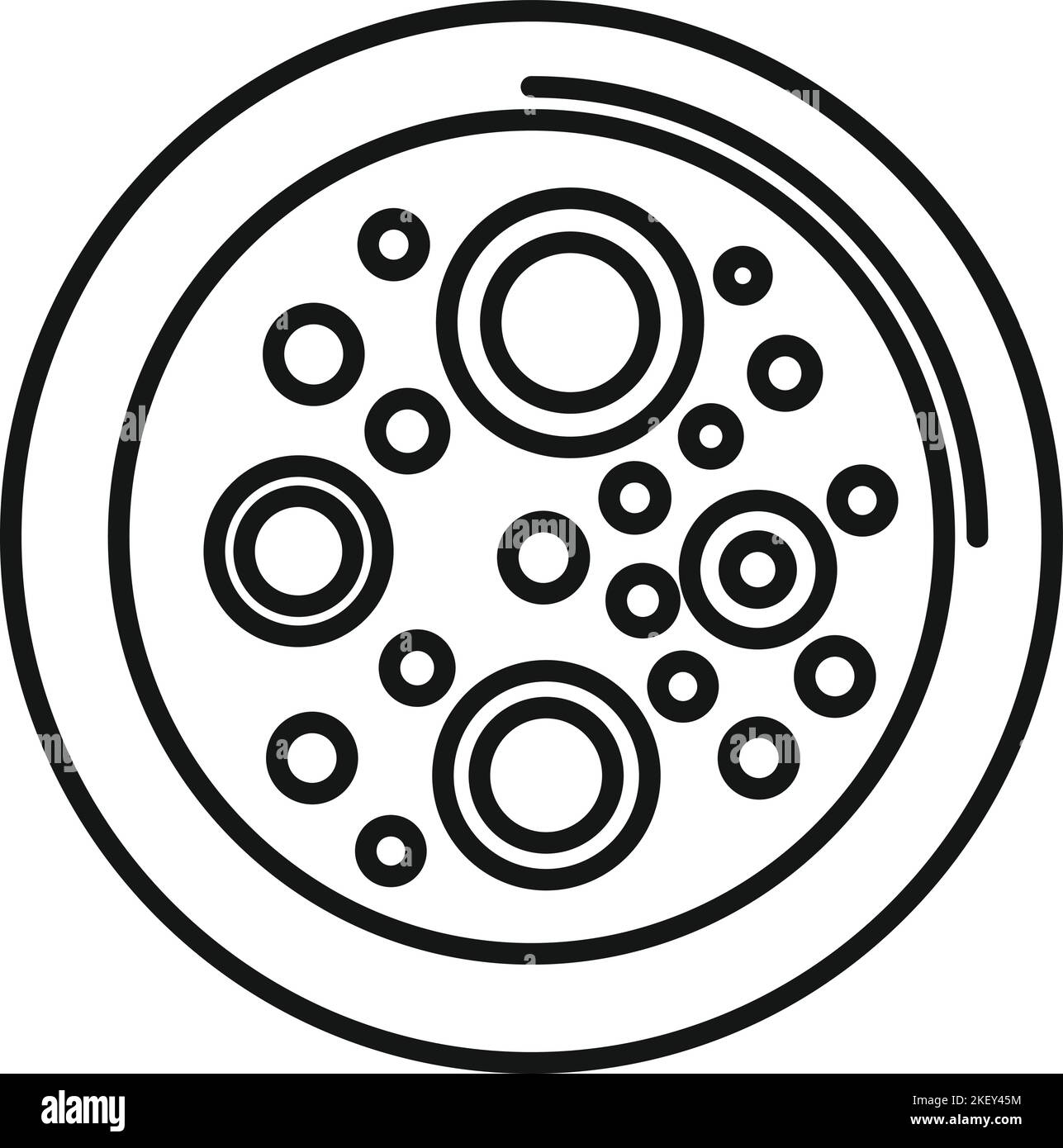 Laboratory icon outline vector. Petri dish. Micro medical Stock Vector ...