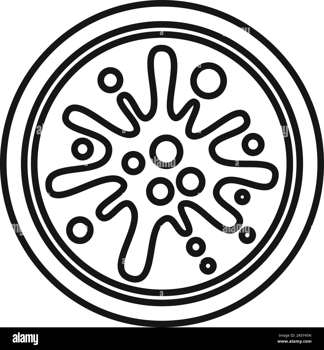 Biology petri dish icon outline vector. Health cell. Science experiment ...