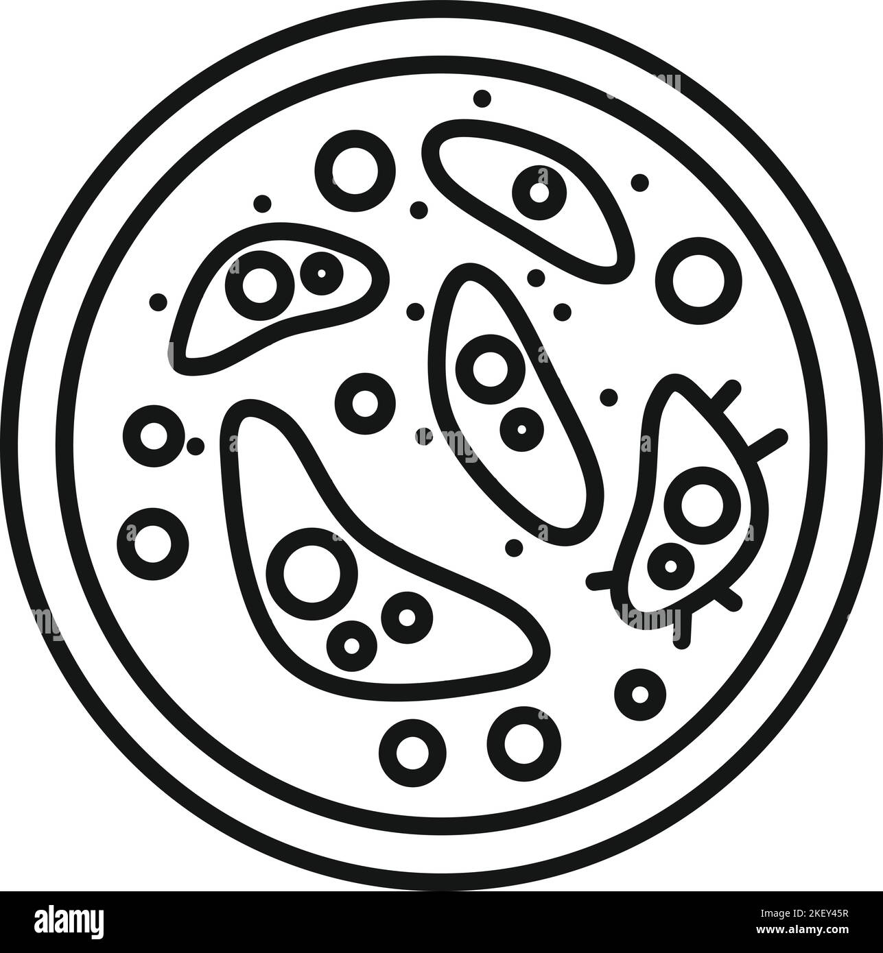 Pipette lab icon outline vector. Cell dish. Micro virus Stock Vector ...