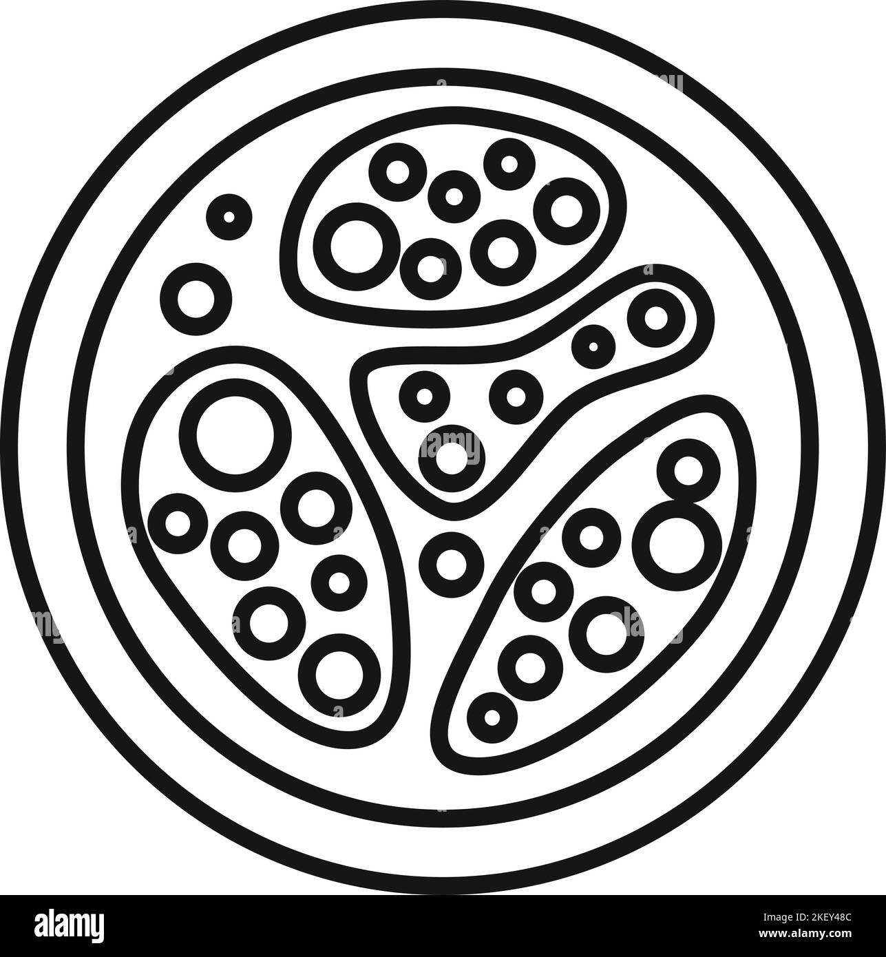 Bacillus icon outline vector. Petri dish. Medical virus Stock Vector ...