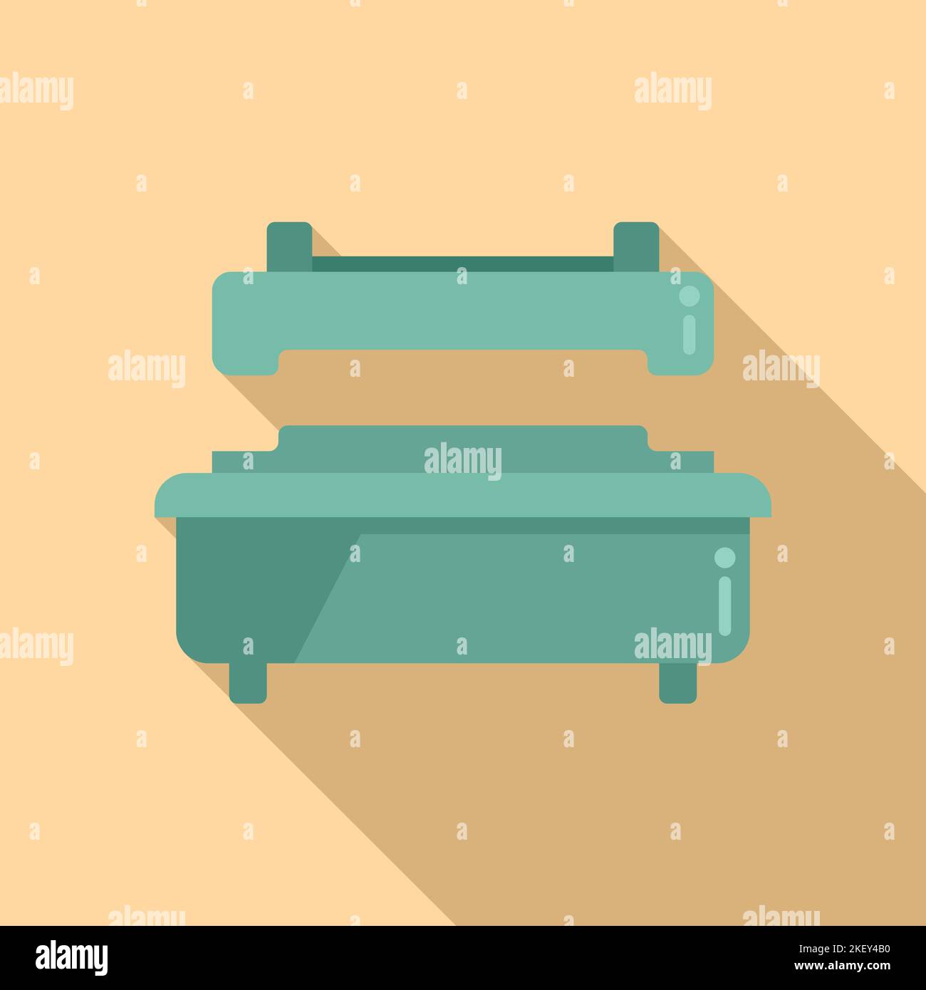 Bottle press machine icon flat vector. Medicine factory. Action ...