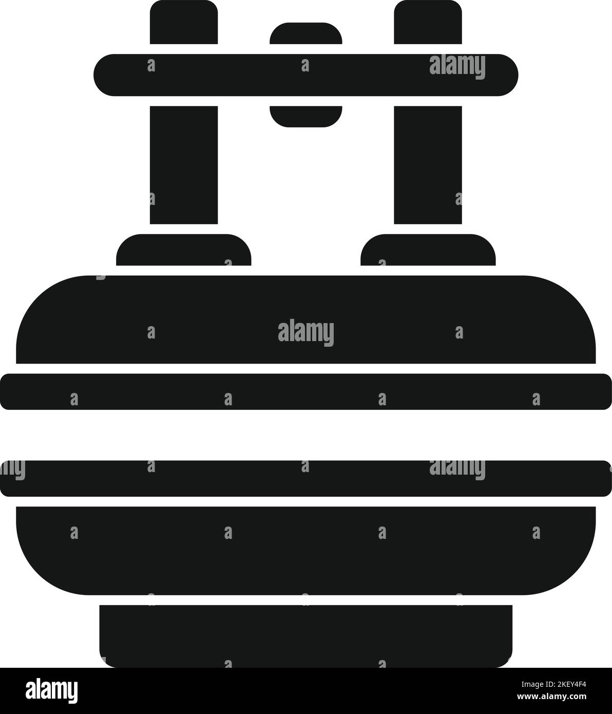 Factory machine icon simple vector. Medicine press. Action plant Stock ...