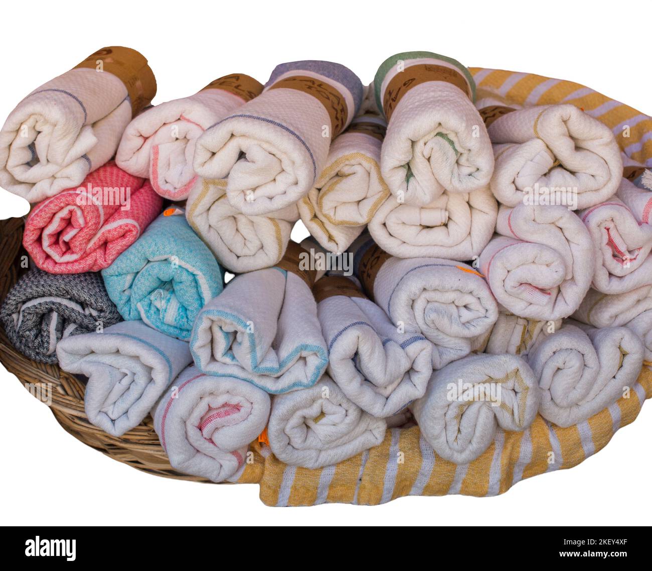 Sale of textiles on the Turkish market Stock Photo - Alamy