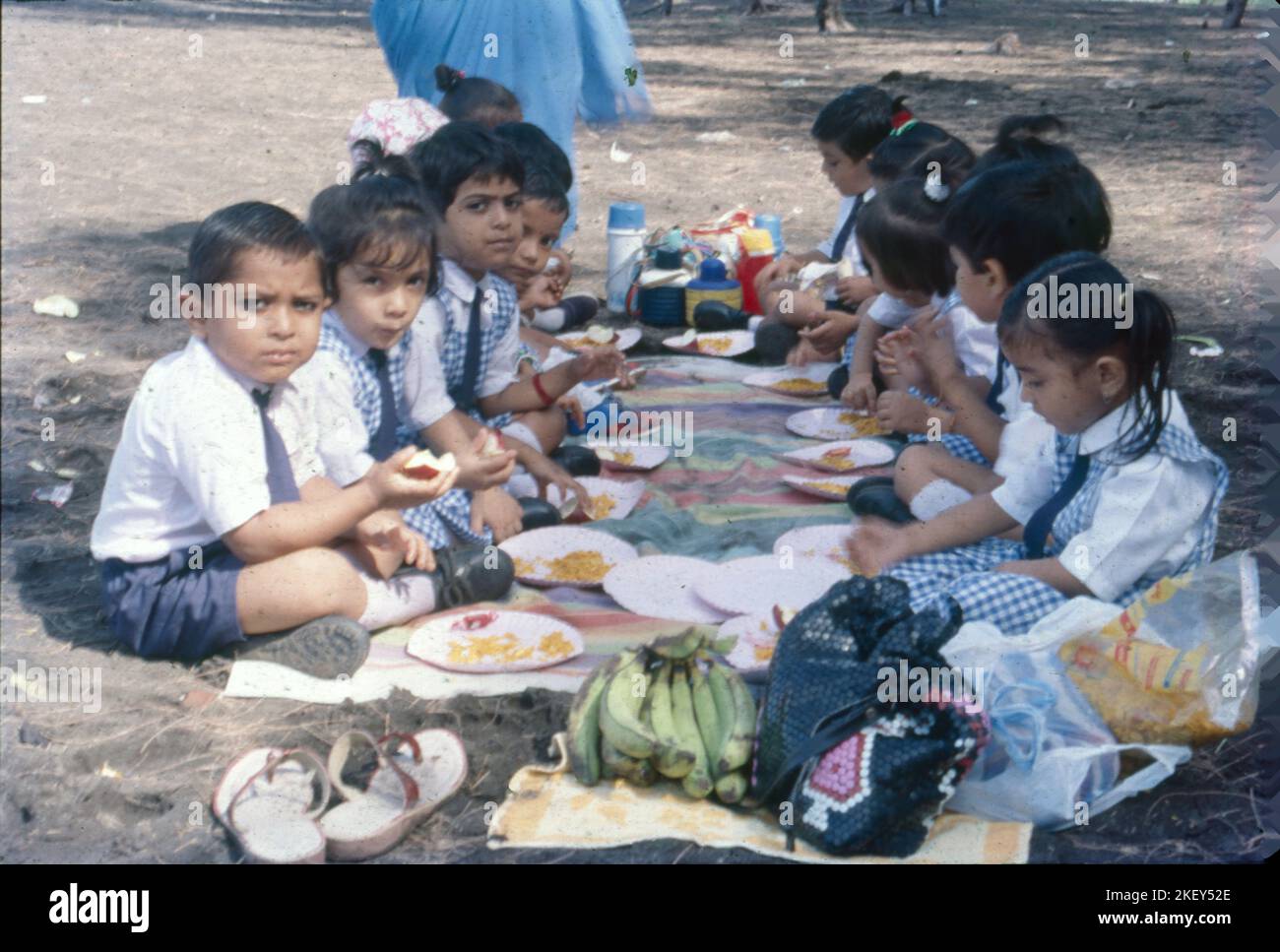 Play School Children in Private School, Lunch Time, Bombay, India Stock ...