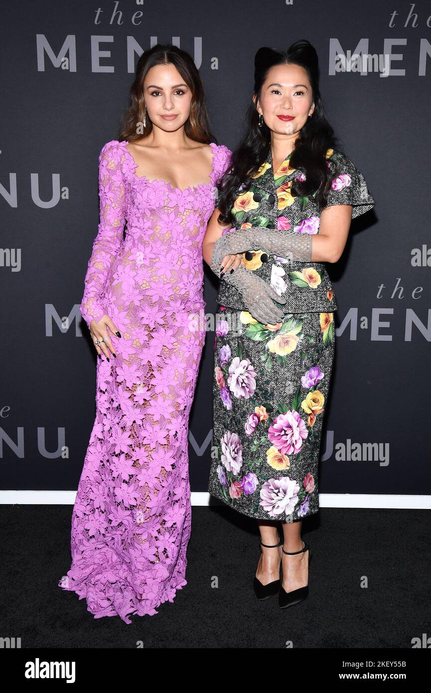 New York, NY, November 14, 2022. (L-R) Aimee Carrero and Hong Chau walk ...