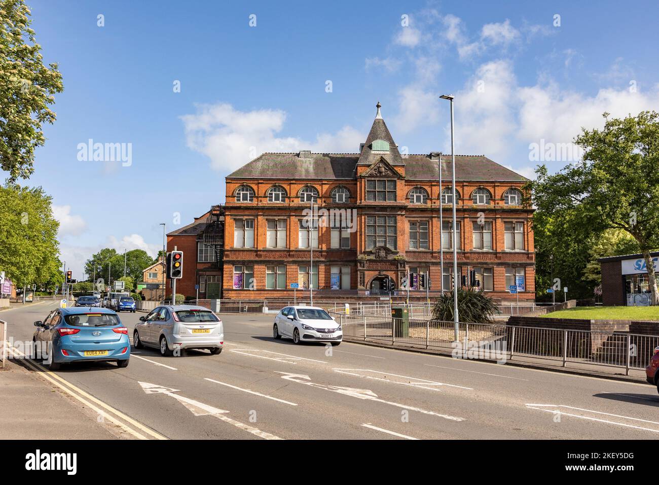 Tunstall , Stoke on Trent united kingdom May 27 2022 red brick building ...