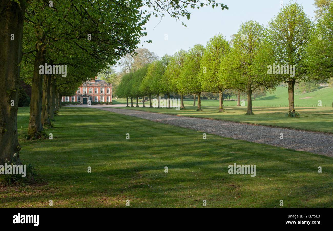Scenic View of a tree Lined Path Leading to a Beautiful Victorian Era ...