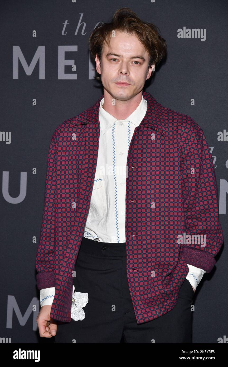 New York, NY, November 14, 2022. Charlie Heaton walks the red carpet ...