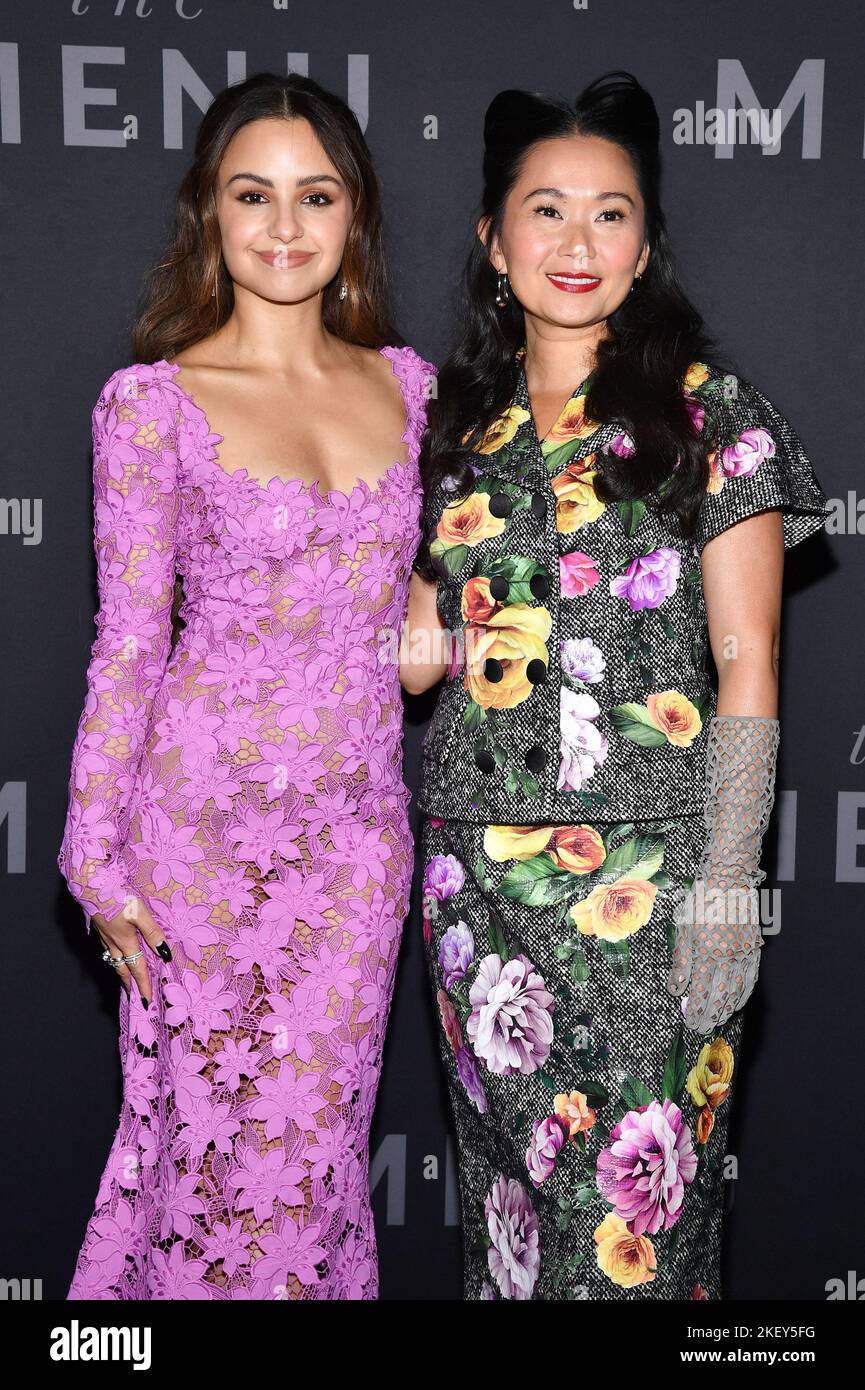 New York, NY, November 14, 2022. (L-R) Aimee Carrero and Hong Chau walk ...
