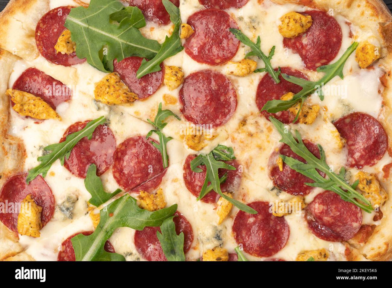 Appetizing background pepperoni pizza close up. Pizza background Stock ...