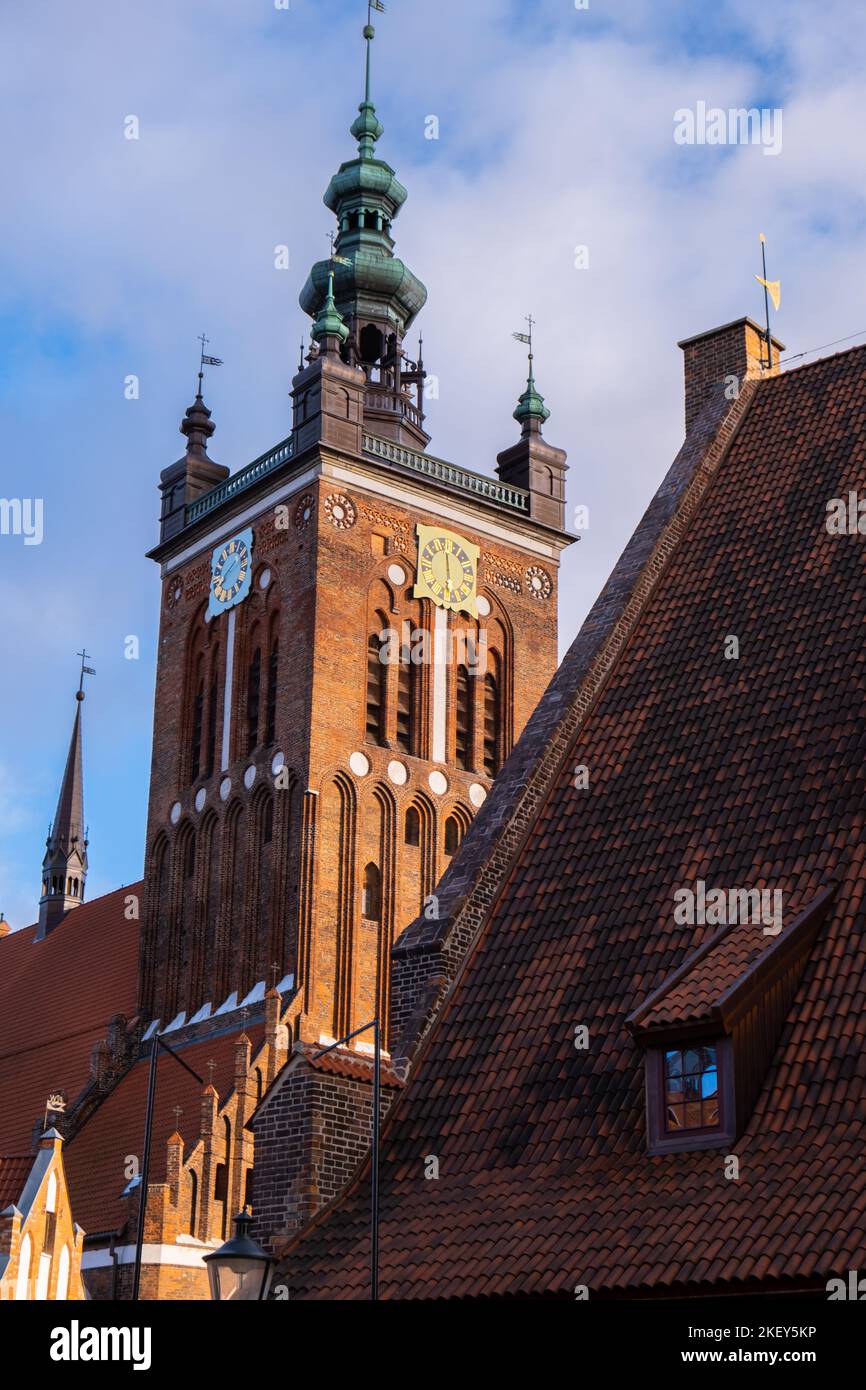 Gothic Church of St. Catherine in Gdansk Ancient architecture of old ...