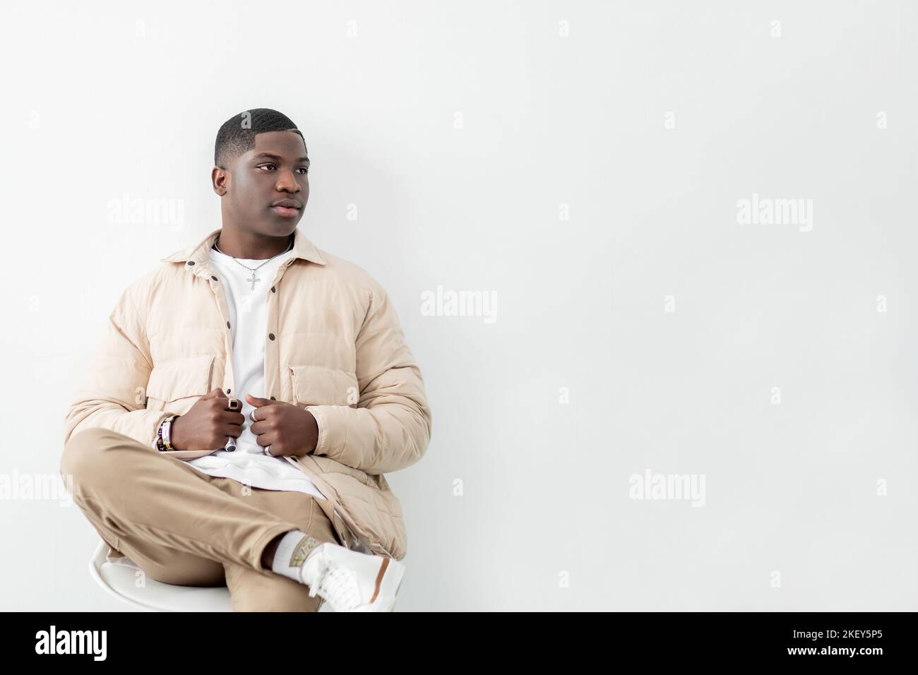 Model photoshoot Confident man portrait Stock Photo - Alamy