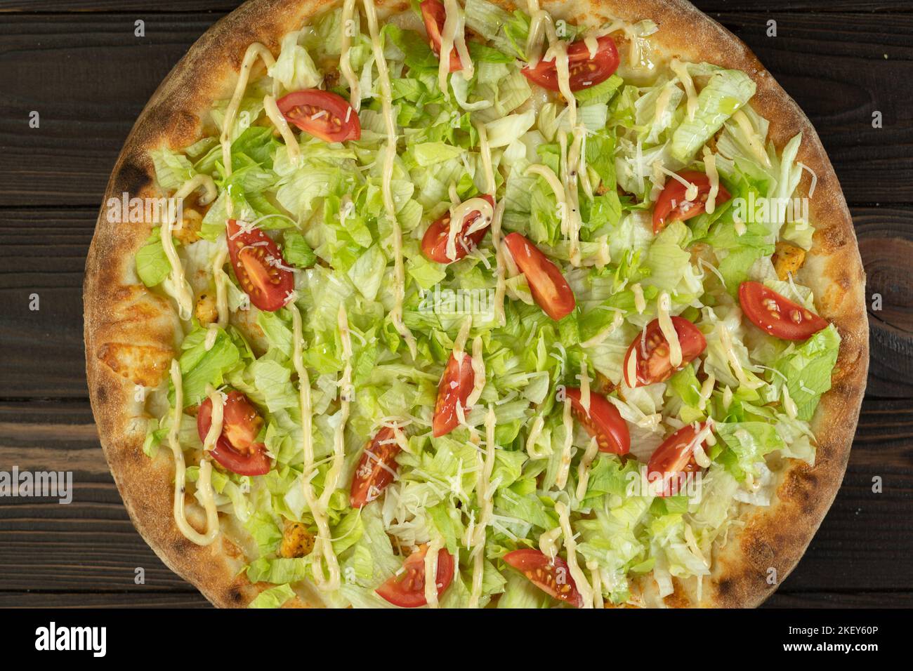 Fresh Homemade Vegetarian Pizza, top view. Pizza concept Stock Photo ...