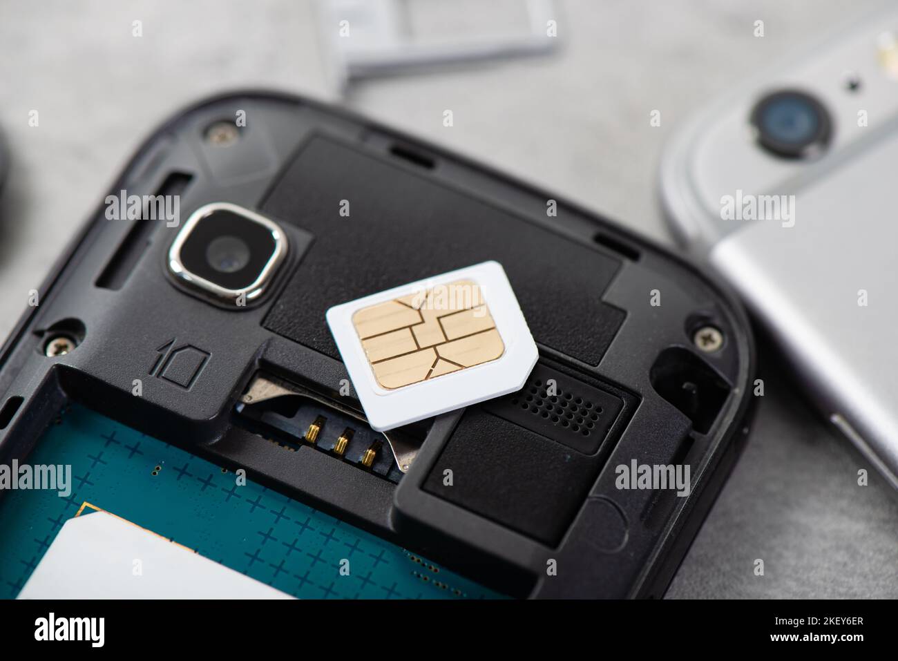 Close up SIM card for smart phone. Technology concept Stock Photo - Alamy