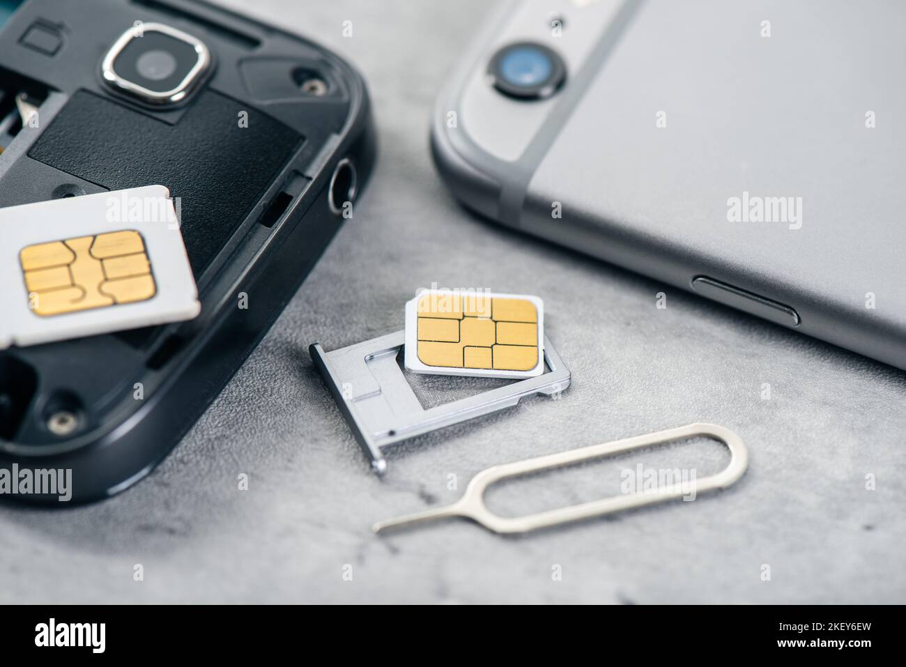 Close up SIM card for smart phone. Technology concept Stock Photo - Alamy