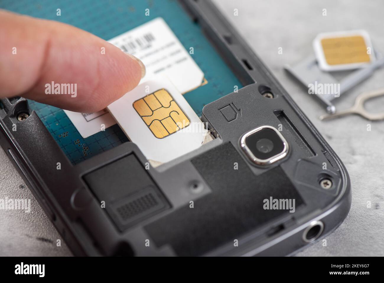 Close up SIM card for smart phone. Technology concept Stock Photo - Alamy