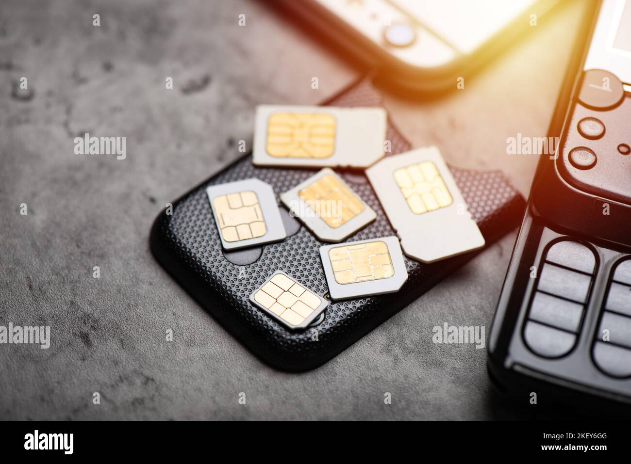 Close up SIM card for smart phone. Technology concept Stock Photo - Alamy