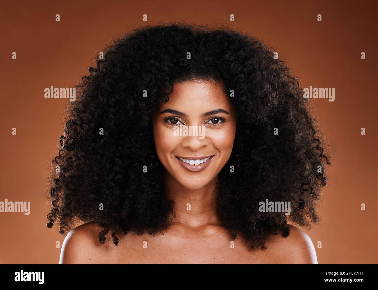 Hair care, natural and beauty black woman studio portrait for healthy ...