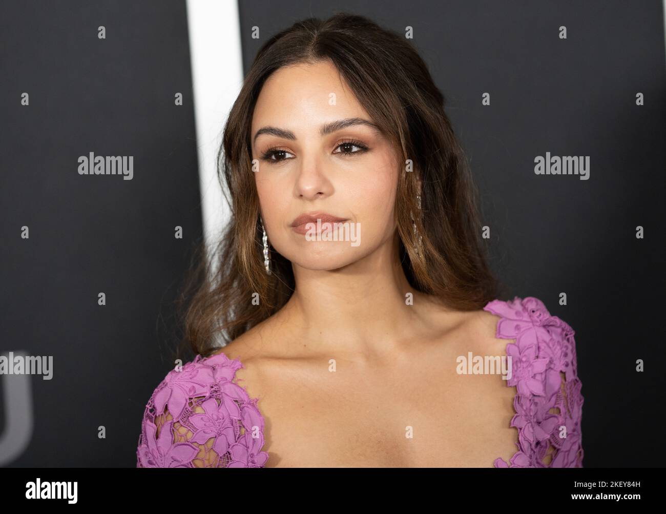 Aimee Carrero wearing dress by Oscar de la Renta attends premiere of ...