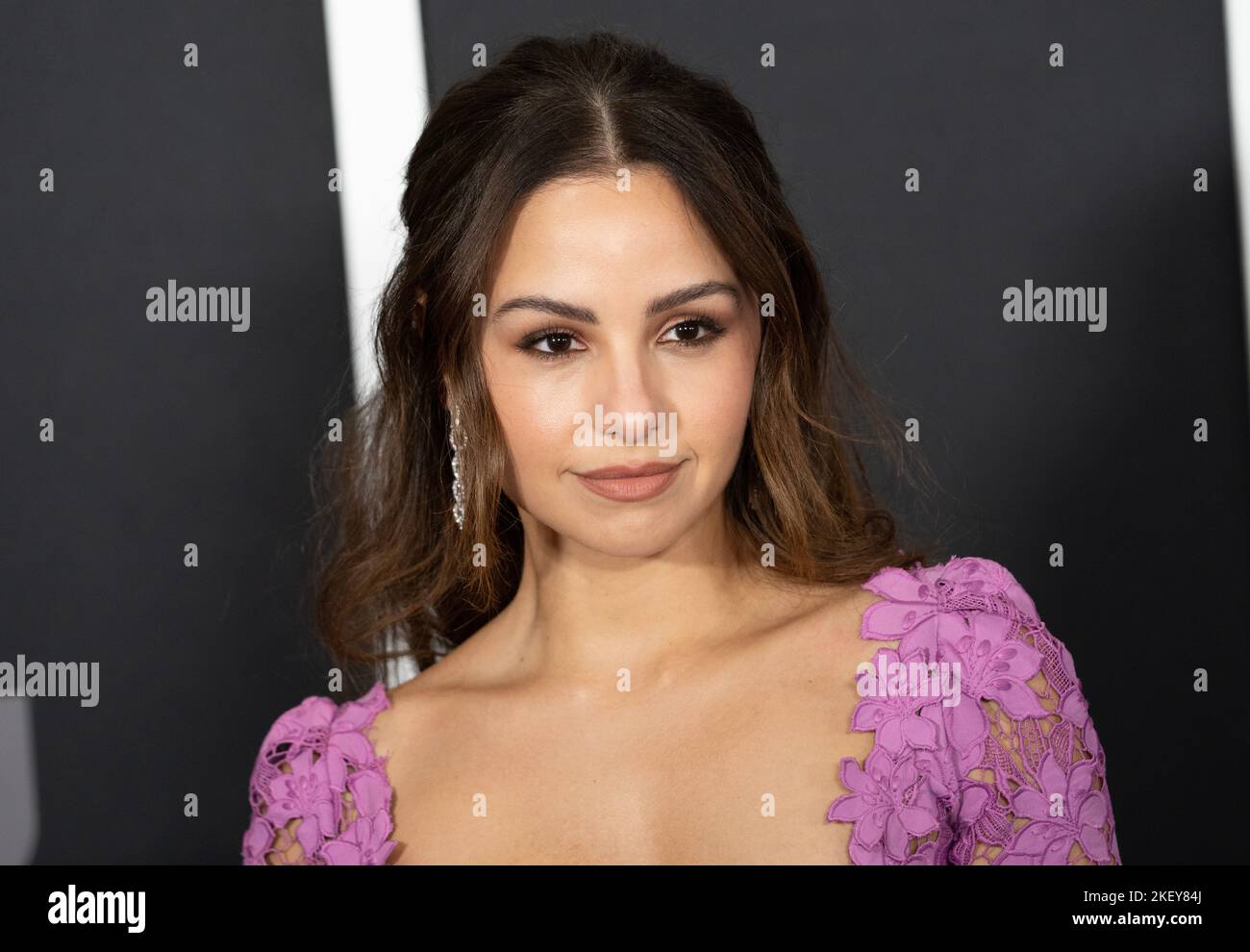 Aimee Carrero wearing dress by Oscar de la Renta attends premiere of ...